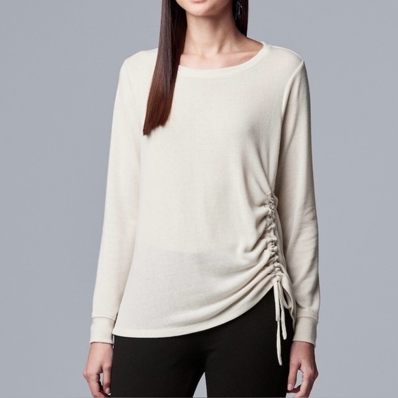 Simply Vera Vera Wang | Sweaters | Simply Vera Wang Top Side Ruched ...
